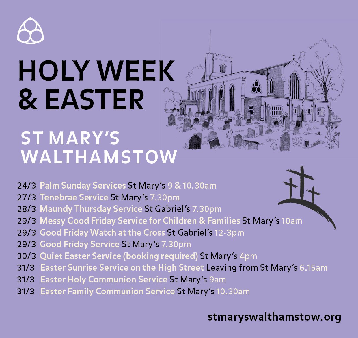 Holy Week & Easter 2024 at St Mary's - St Mary's Walthamstow